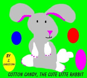 cotton candy, the cute little rabbit