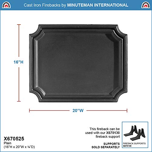 Minuteman International Plain Cast Iron Fireback