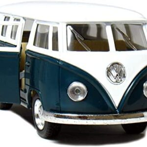 Set of 4: 5" Classic 1962 Volkswagen Van 1:32 Scale (Green/Maroon/Red/Yellow)