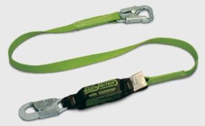 honeywell ansi z359.13 compliant 8' cordura web lanyard w/1 5k snap hook & 1 locking snap hook 913b/8ftgn