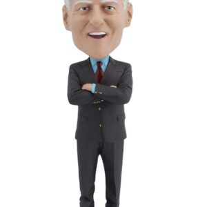 Royal Bobbles Bill Clinton Bobblehead, Premium Polyresin Lifelike Figure, Unique Serial Number, Exquisite Detail