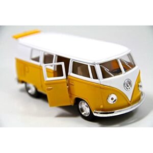 Set of 4: 5" Classic 1962 Volkswagen Van 1:32 Scale (Green/Maroon/Red/Yellow)