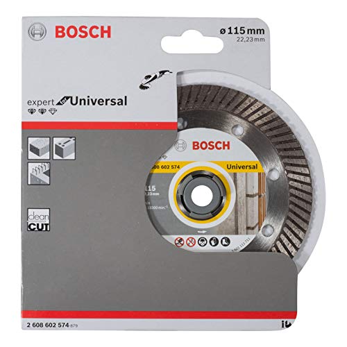 Bosch Professional 2608602574 Diamond Cutting disc Expert for Universal Turbo, 115 mm