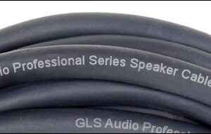 GLS Audio Speaker Cable 1/4" to 1/4" - 12 AWG Professional Bass/Guitar Speaker Cable for Amp - Black, 6 Ft.