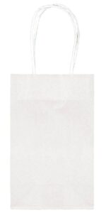 amscan elegant white cub paper bag value pack (8.5" x 5.25" x 3.5") - 10 pieces - perfect for parties, events, gifts & more