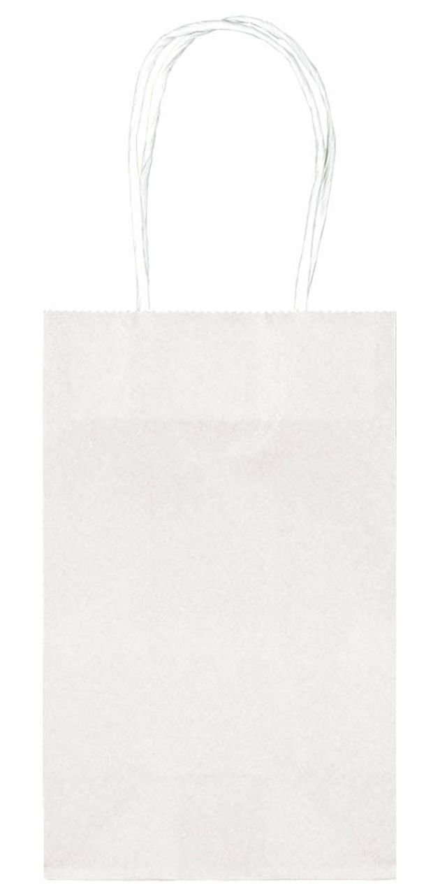 amscan Elegant White Cub Paper Bag Value Pack (8.5" x 5.25" x 3.5") - 10 Pieces - Perfect for Parties, Events, Gifts & More