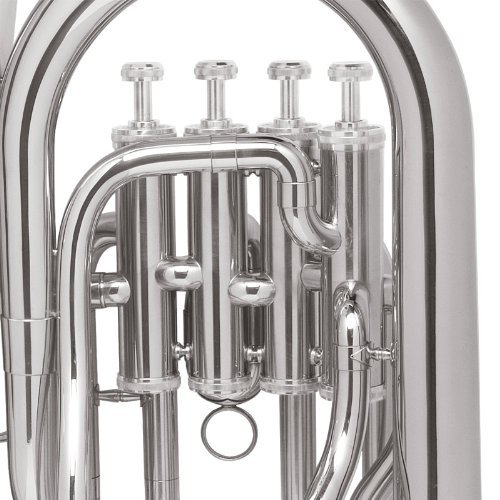 Mendini MEP-N Nickel Plated B Flat Euphonium with Stainless Steel Pistons