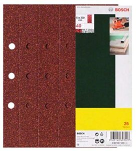 bosch home and garden 2607017108 sanding sheet-set for orbital sanders, red, 93 x 230 mm