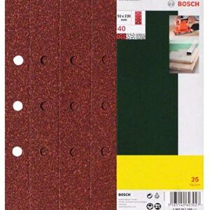 Bosch Home and Garden 2607017108 Sanding Sheet-Set for Orbital Sanders, Red, 93 x 230 mm