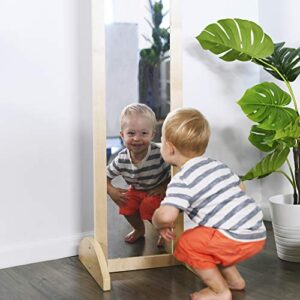 ECR4Kids Double-Sided Bi-Directional Mirror, Kids Furniture, Natural