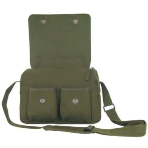 fox outdoor products departure shoulder bag, olive drab, 8 1/2" x 12" x 4"