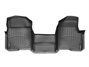 weathertech custom fit floorliners for ford f-150-1st row - over the hump (442951), black