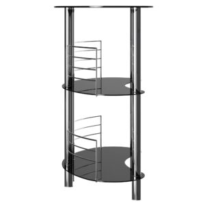 Winsome Martini Wine Storage, Black/Metal