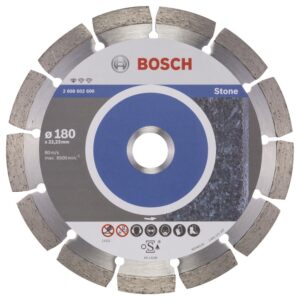 bosch 2608602600 standard for stone diamond cutting disc, 180mm Ø, 22.23mm x 2mm x 10mm, silver/grey