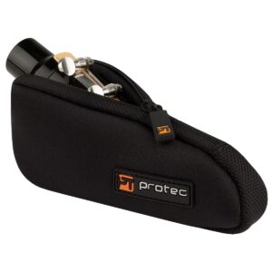 protec neoprene tuba/tenor saxophone mouthpiece pouch, black