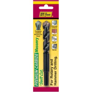 IVY Classic 10248 3/4 x 6-Inch Premium Carbide Masonry Drill Bit, 1/2-Inch Reduced Shank, 1/Card