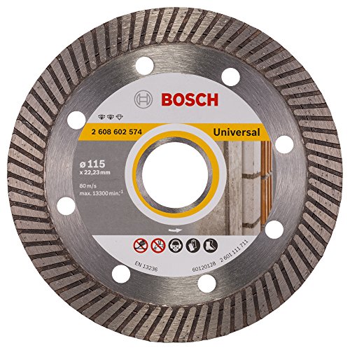 Bosch Professional 2608602574 Diamond Cutting disc Expert for Universal Turbo, 115 mm