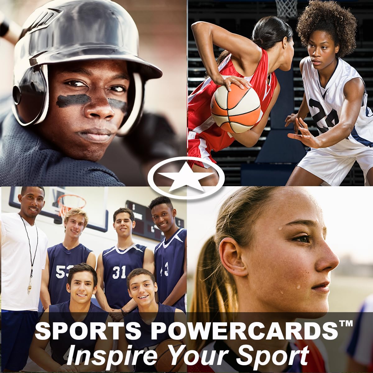 Play Strong Basketball Thank You Note Cards 12-Pack (4.25"x5.5") Illustrated Sports Powercard Note Card Set 12-Pack Perfect for Basketball Players, Coaches, Fans and Fanatics - They'll Love 'Em!