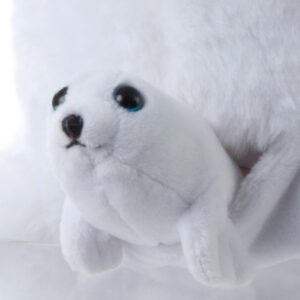 The Petting Zoo Mom and Baby Harp Seal Stuffed Animal, Gifts for Kids, Pocketz Ocean Animals, Harp Seal Plush Toy 14 inches