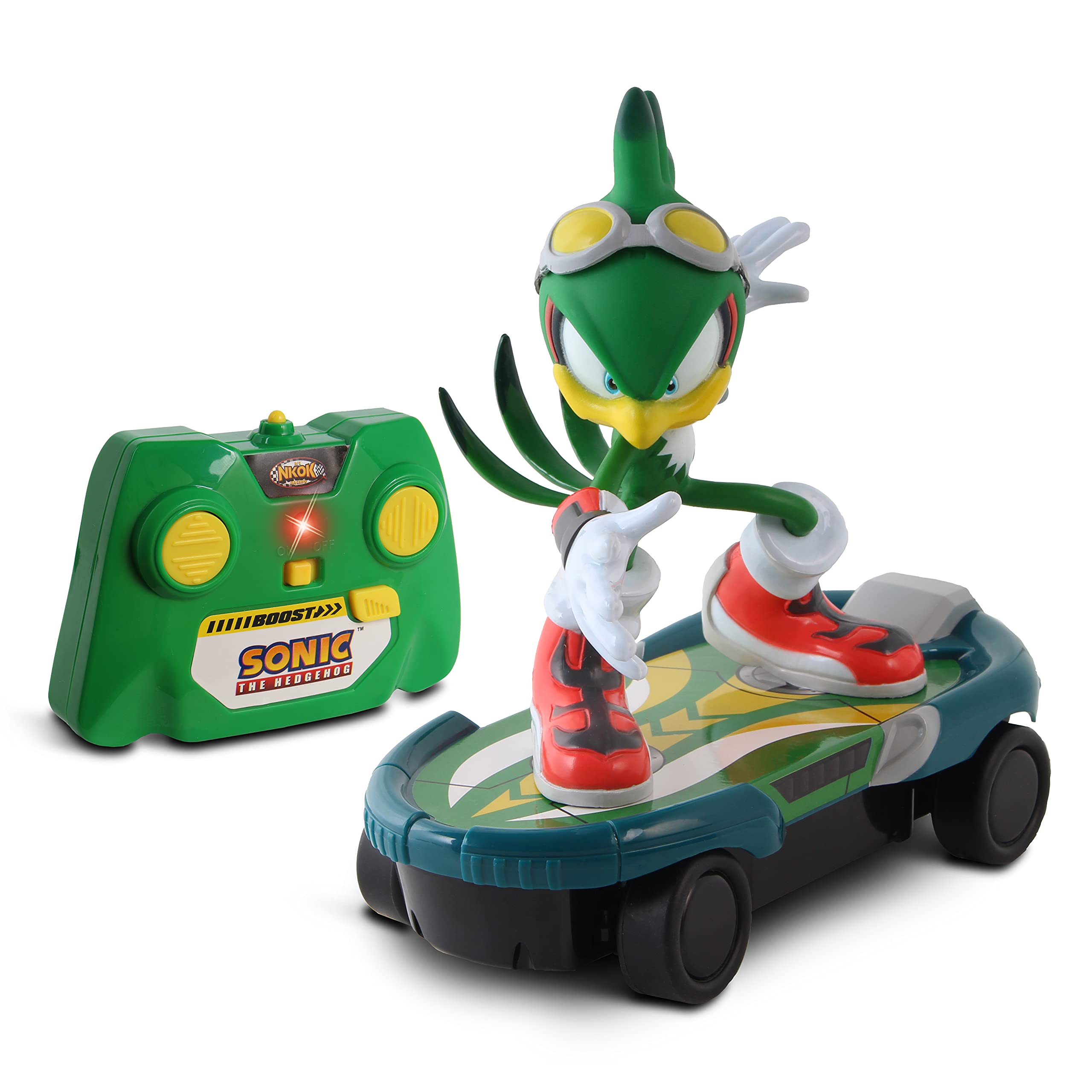 NKOK Sonic Free Rider R/C Skateboard - Jet, The Hawk; Full Function 2.4 GHz Radio Control with Turbo Boost; Cool Tricks and Stunts; Ages 6+