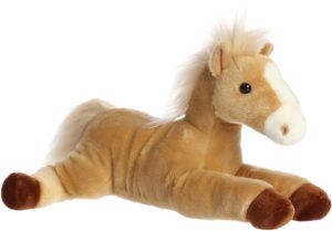 aurora® adorable flopsie™ butterscotch™ stuffed animal - playful ease - timeless companions - brown 12 inches