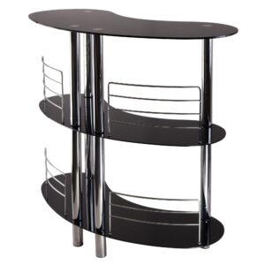 winsome martini wine storage, black/metal