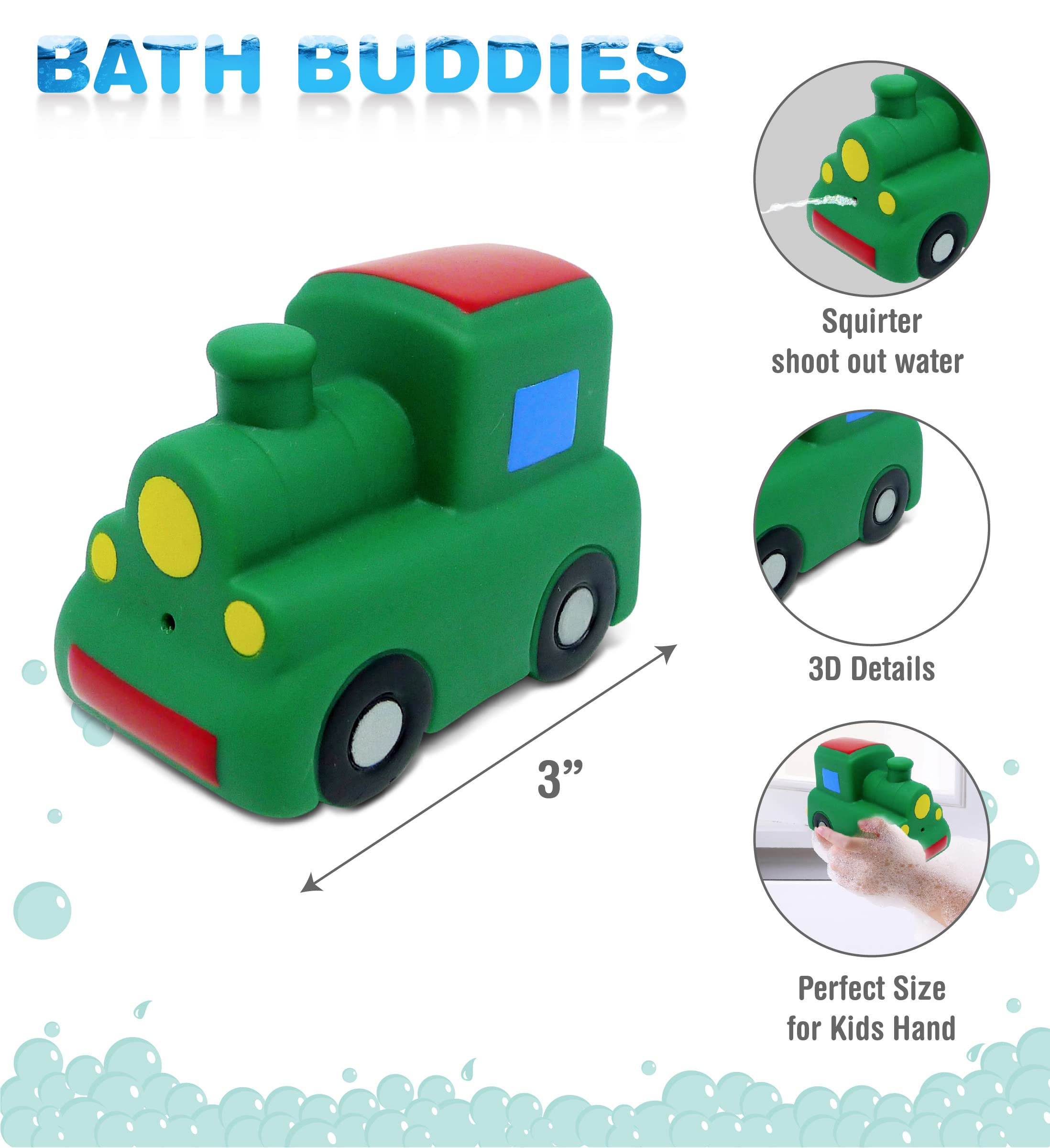 Puzzled Bath Buddy Train Water Squirter