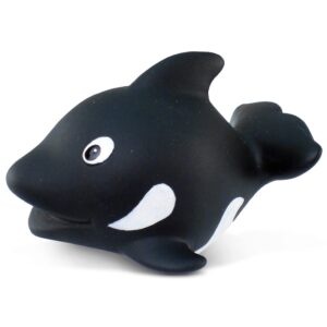 DolliBu Killer Whale Bath Buddy Squirter - Floating Orca Whale Rubber Bath Toy, Fun Water Squirting Bathtime Play for Toddlers, Cute Sea Life Animal Toy for The Bathtub, Beach & Pool for Girls & Boys