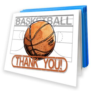 play strong basketball thank you note cards 12-pack (4.25"x5.5") illustrated sports powercard note card set 12-pack perfect for basketball players, coaches, fans and fanatics - they'll love 'em!