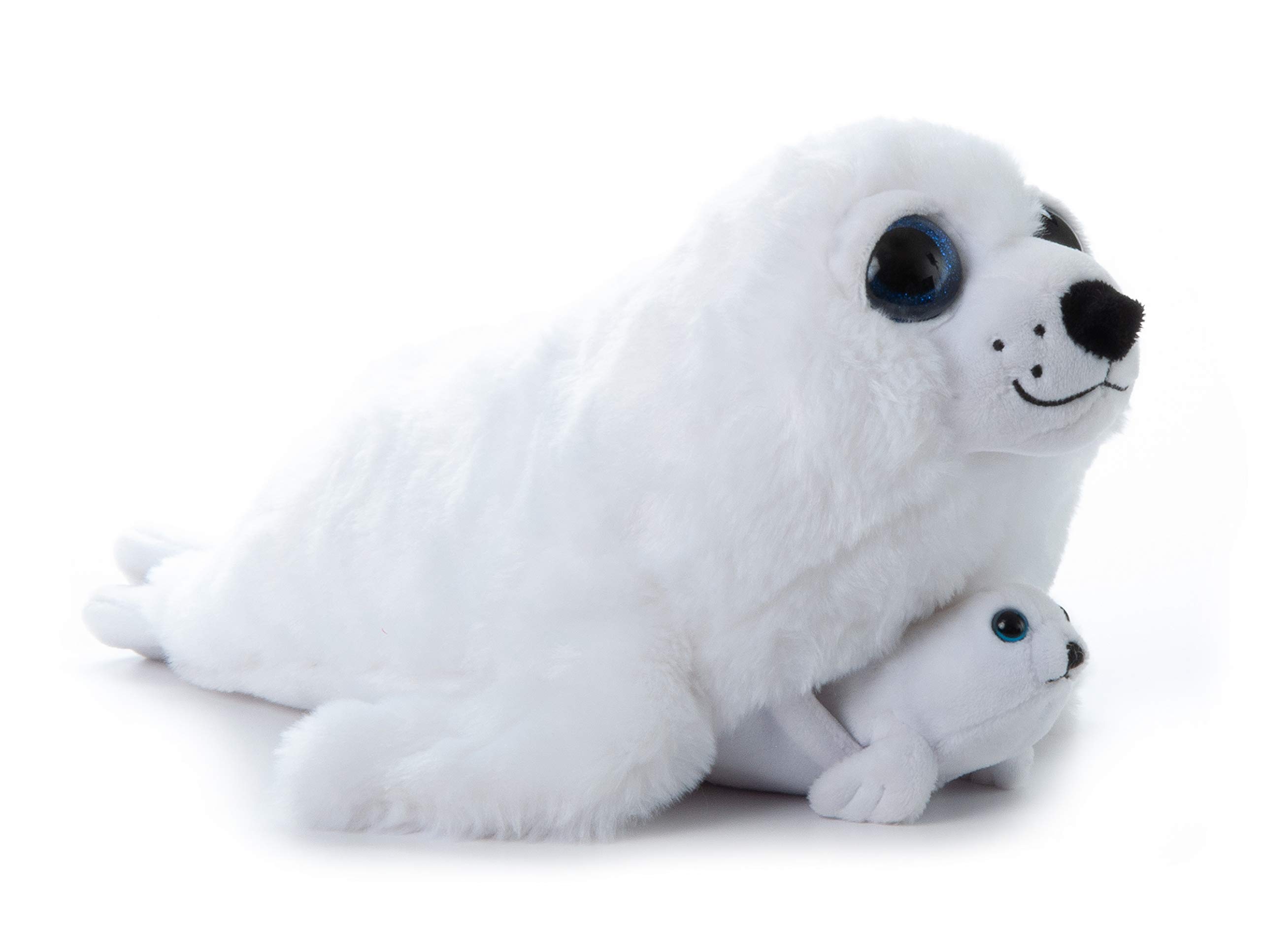 The Petting Zoo Mom and Baby Harp Seal Stuffed Animal, Gifts for Kids, Pocketz Ocean Animals, Harp Seal Plush Toy 14 inches