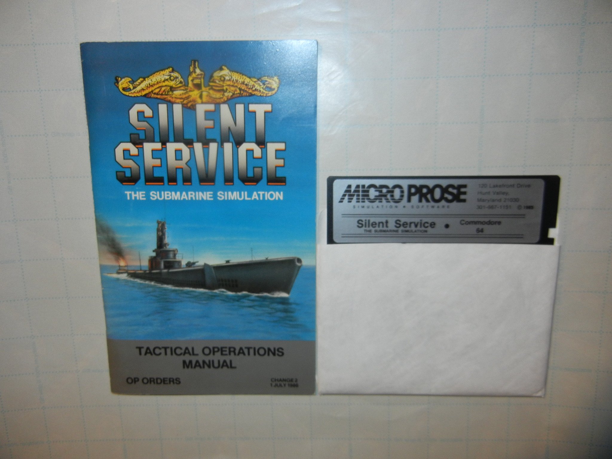 Silent Service (Gray Soft Box) (C64, 5 1/4" Disk)