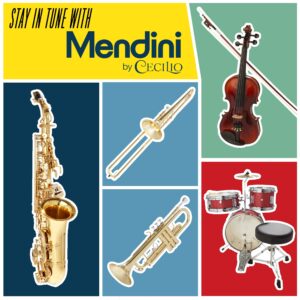 Mendini By Cecilio Eb Alto Saxophone - Case, Tuner, Mouthpiece, 10 Reeds, Pocketbook- Gold E Flat Musical Instruments