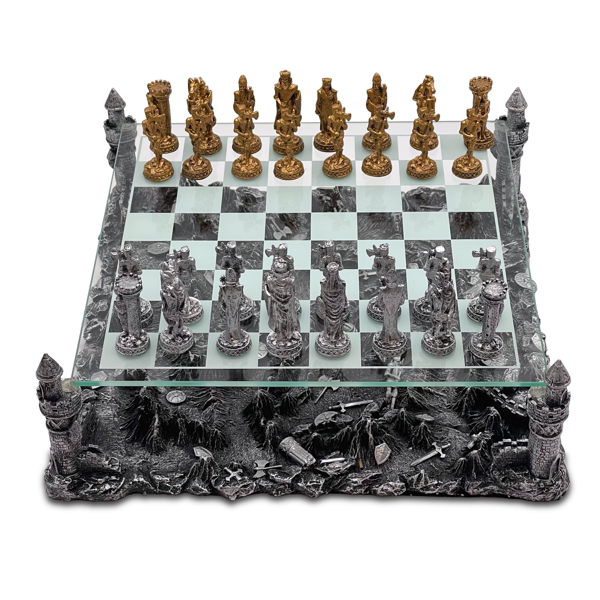 Renaissance Knight Chess Recreational Classic Strategy Game Set, 2 players