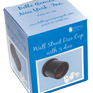 Wall Street Professional Leatherette Dice Cup with 5 (16mm) Dice