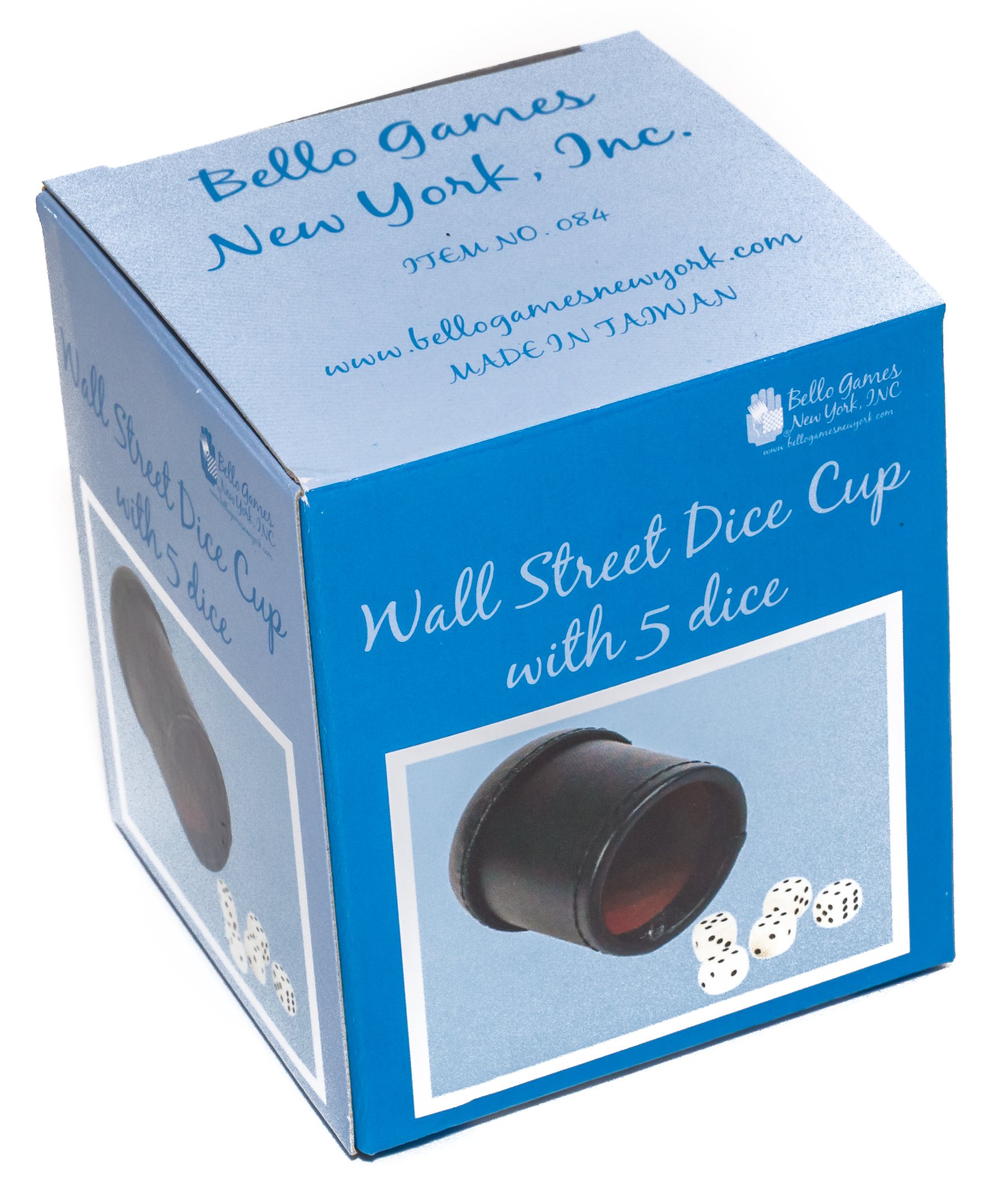 Wall Street Professional Leatherette Dice Cup with 5 (16mm) Dice