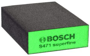 bosch professional 1x sanding sponge s471 best for flat and edge superfine (wood, plastic and metal, accessories for hand sanding)