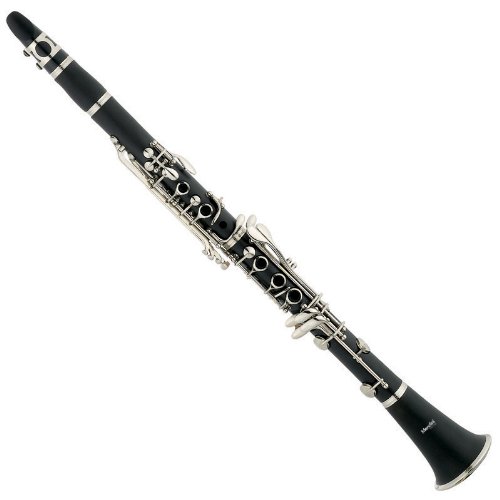 Mendini MCT-E+SD+PB Black Ebonite ABS B Flat Clarinet with Case, Stand, Pocketbook, Mouthpiece, 10 Reeds and More