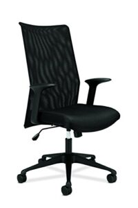 basyx by hon vl573 mesh high-back work chair, black fabric, black