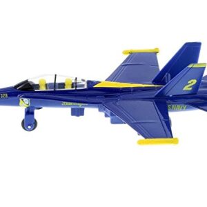 🛦 United States Navy Blue Angels F/A-18 Super Hornet Fighter Jet 6inch Die Cast Metal Model Toy w/ Pullback Action