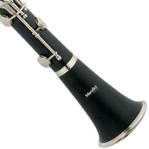 Mendini MCT-E+SD+PB Black Ebonite ABS B Flat Clarinet with Case, Stand, Pocketbook, Mouthpiece, 10 Reeds and More