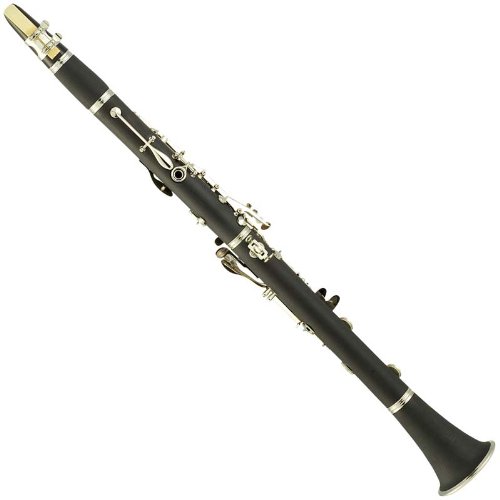 Mendini MCT-E+SD+PB Black Ebonite ABS B Flat Clarinet with Case, Stand, Pocketbook, Mouthpiece, 10 Reeds and More