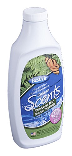 BestAir FSRM-PDQ-6 Splash Scents Humidifier Scent & Water Treatment, Rainforest Mist, 16 fl oz, 6 Pack