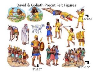 david and goliath felt figures for flannel board bible stories-precut