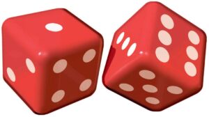 fun red inflatable dice decorations - 12" x 12" (2 count) - perfect for events, casino nights & game rooms