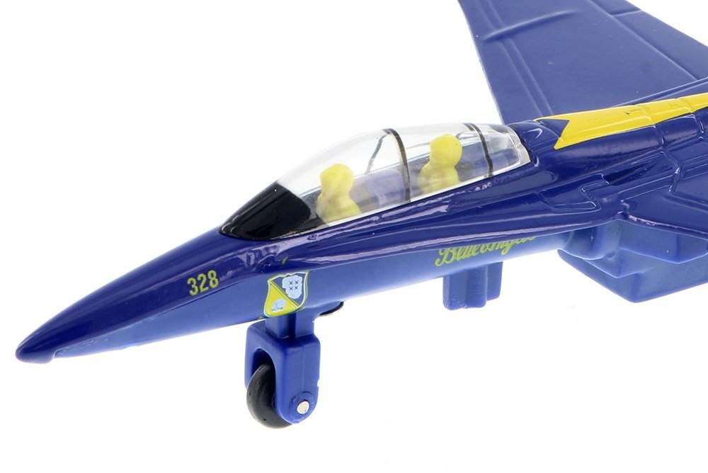 🛦 United States Navy Blue Angels F/A-18 Super Hornet Fighter Jet 6inch Die Cast Metal Model Toy w/ Pullback Action