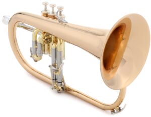 yamaha yfh-631g professional bb flugelhorn - clear lacquer with gold brass bell