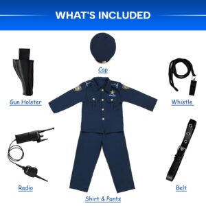 Deluxe Police Dress Up Costume Set - Small 4-6