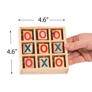 Fun Express Wooden Tic Tac Toe Board Game - Strategy Game for Kids - Toy for Road Trips and Indoor Play