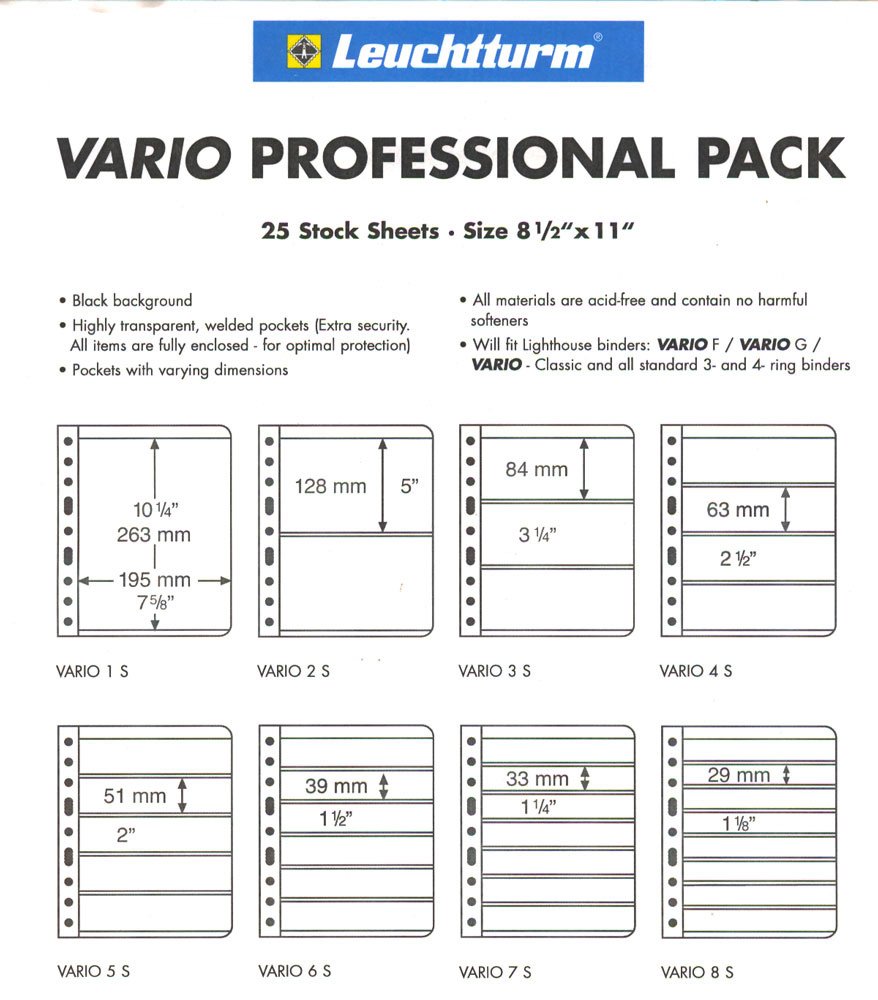 25 Lighthouse VARIO 2S pages - Professional Pack