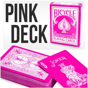 pink bicycle playing cards deck by magic makers